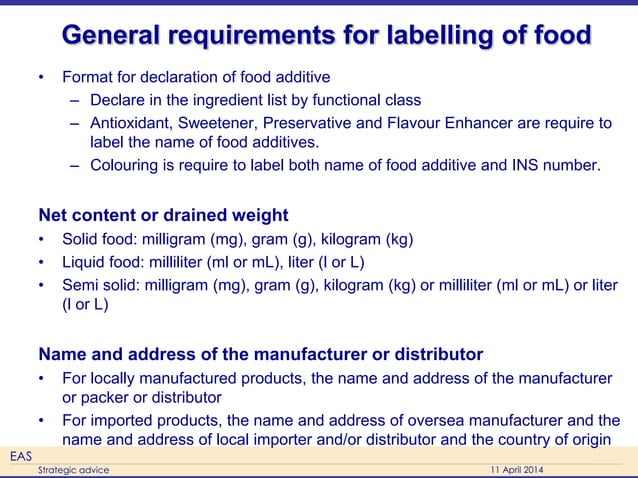 Food Labelling Regulations and Challenges in ASEAN | PDF
