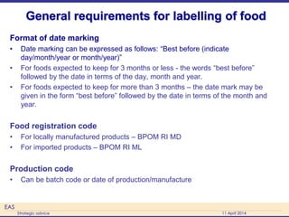Food Labelling Regulations and Challenges in ASEAN | PDF
