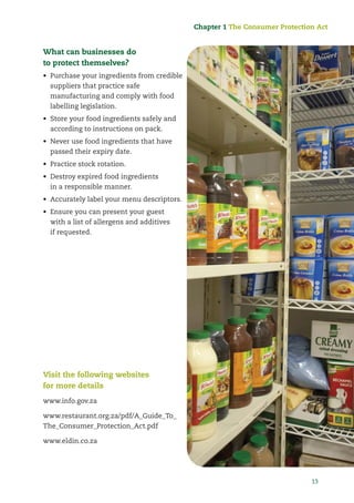 Food labelling the consumer protection act | PDF
