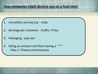Food Label Reading | PPTX