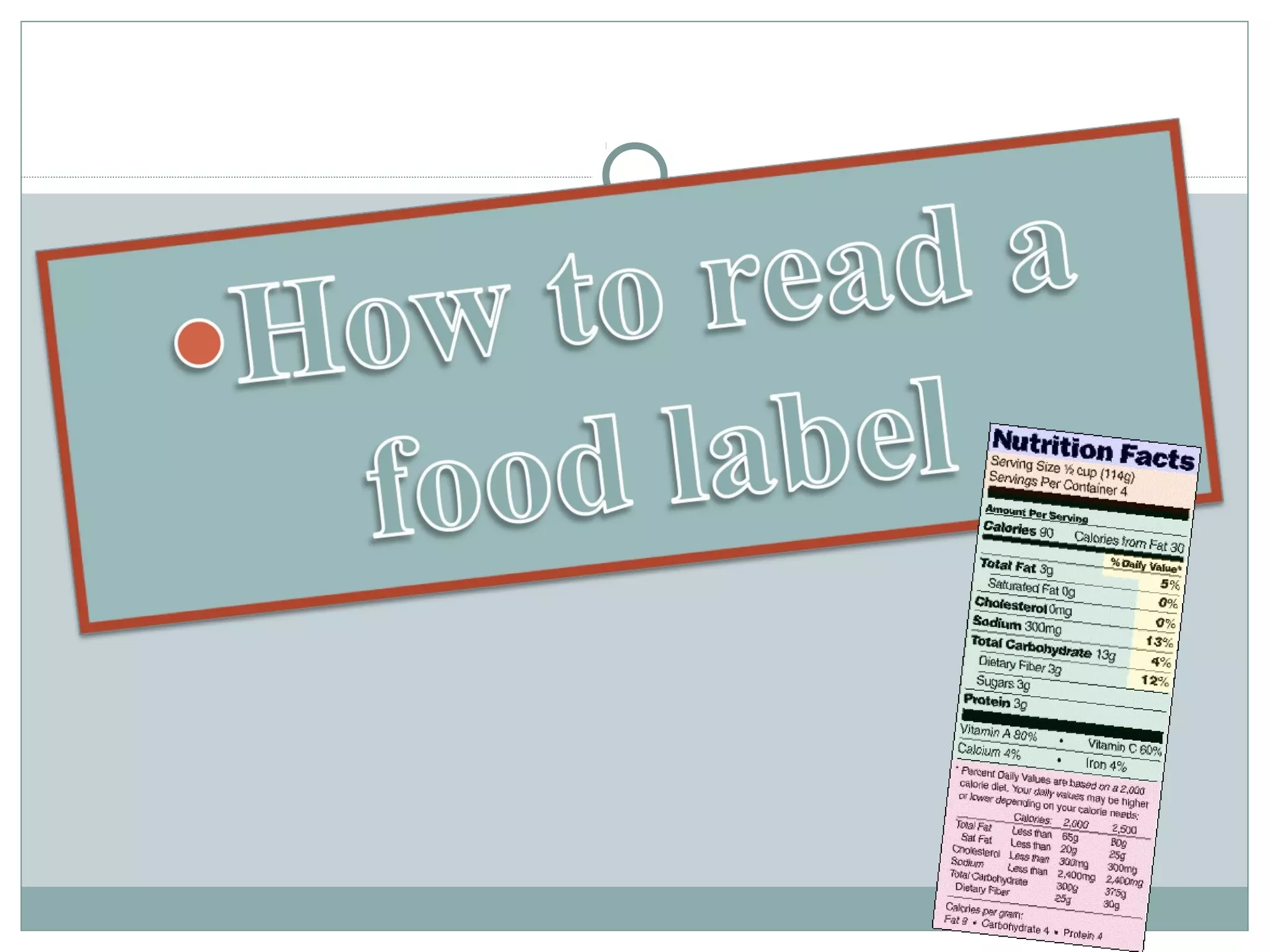 Reading Food Labels | PPT