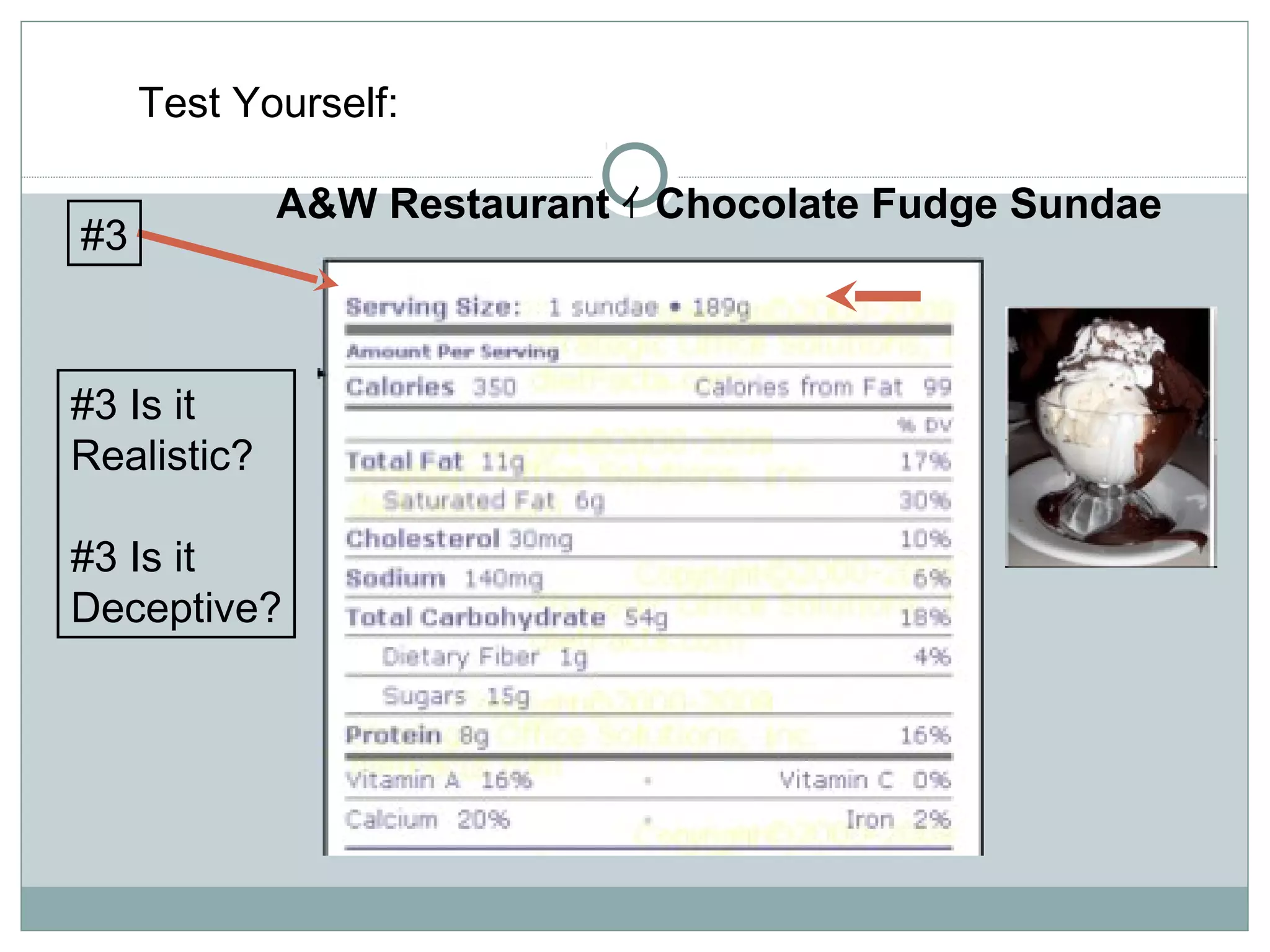Reading Food Labels | PPT