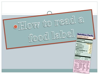 Reading Food Labels | PPT