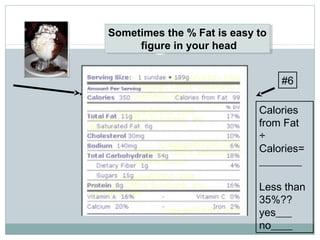 Reading Food Labels | PPT