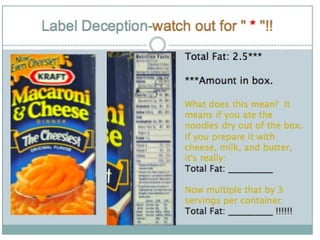 Reading Food Labels | PPT