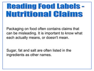 Understanding Food Labels | PPT | Nutrition | Healthy Living