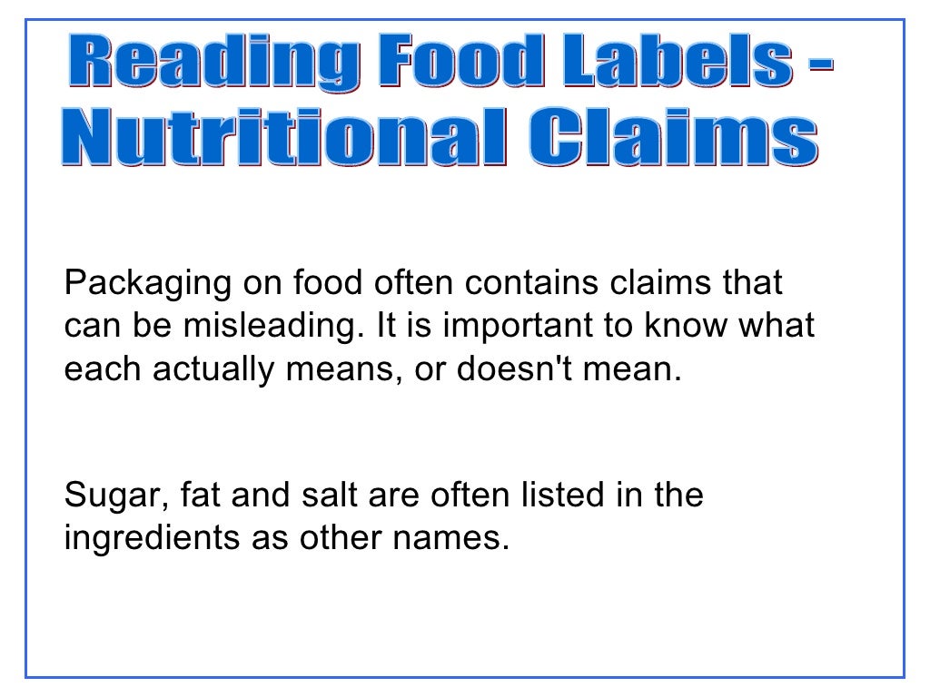 Understanding Food Labels