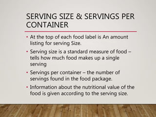 Food labels | PPT