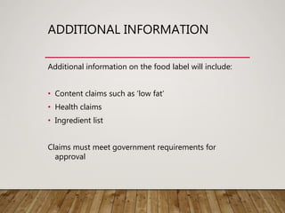 Food labels | PPT