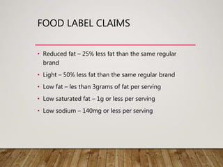Food labels | PPT