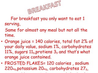 Food Labels Project By Dylan | PPTX | Nutrition | Healthy Living