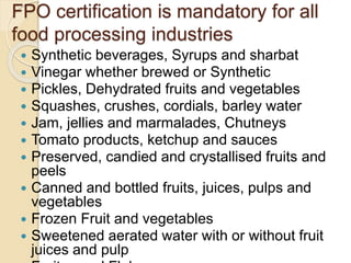 Indian Food laws and Standards | PPTX