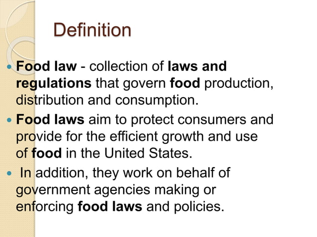 Indian Food laws and Standards | PPTX | Food Industry | Industries