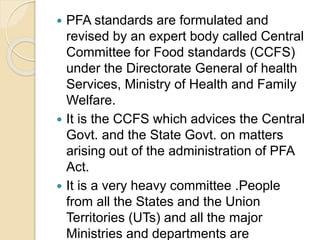 Indian Food laws and Standards | PPTX