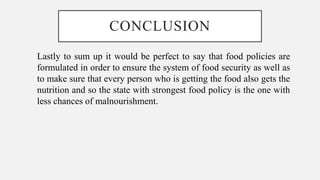 Trends in Food Policy | PPTX