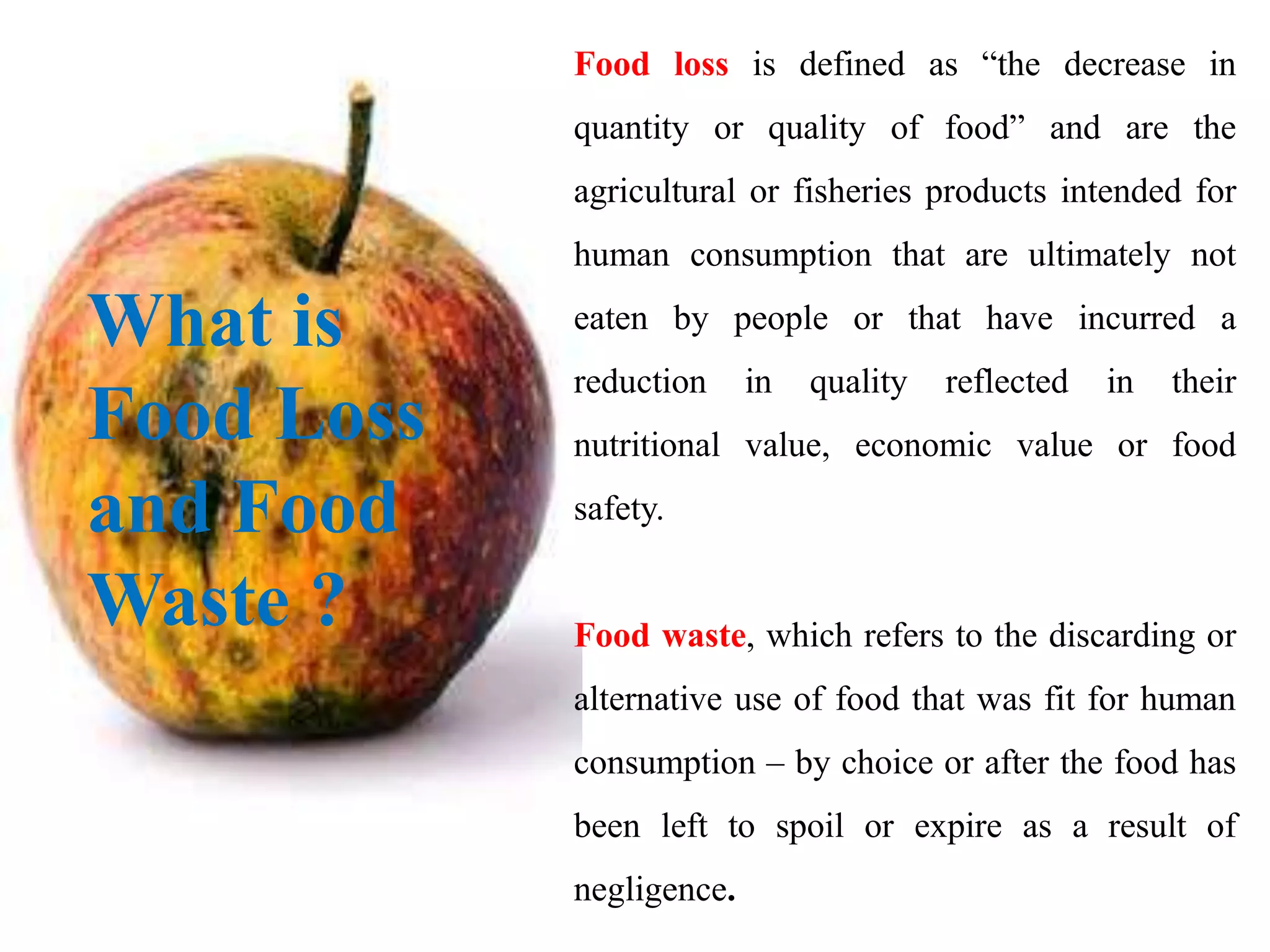 Food loss and food wastage | PPTX