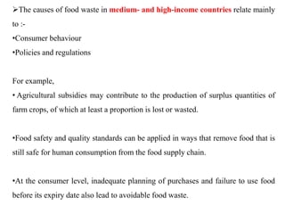 Food loss and food wastage | PPTX