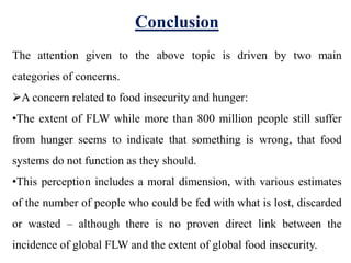 Food loss and food wastage | PPTX