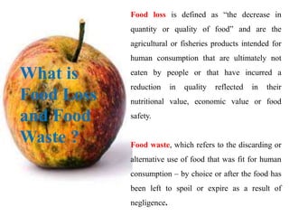 Food loss and food wastage | PPTX
