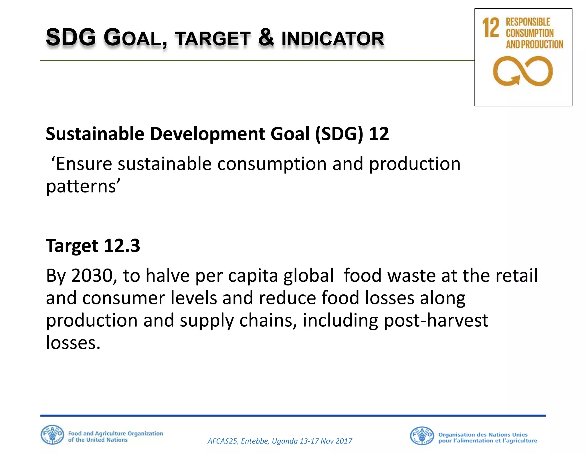 Food loss and waste SDG 12.3.1_ENGLISH | PPTX | Agriculture | Industries