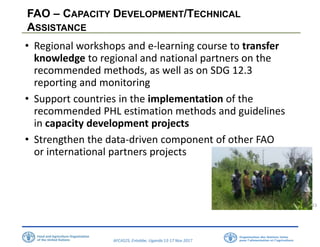 Food loss and waste SDG 12.3.1_ENGLISH | PPTX | Agriculture | Industries