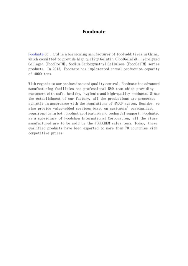 Foodmate | PDF