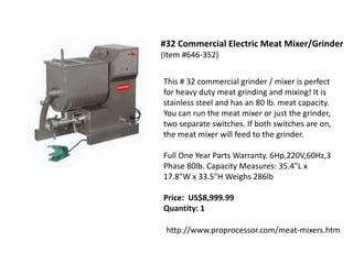 Food & Meat Processing Equipment & Parts | PDF | Home Appliances | Home ...