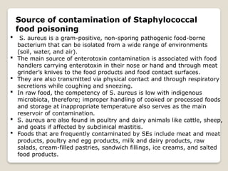 Staphylococcal species food intoxication.pptx