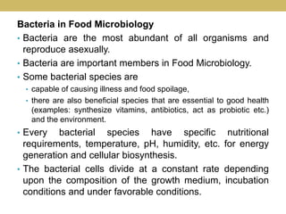 MICROBIOLOGY QUICK LEARN Food Microbiology BACTERIA- Cultural ...
