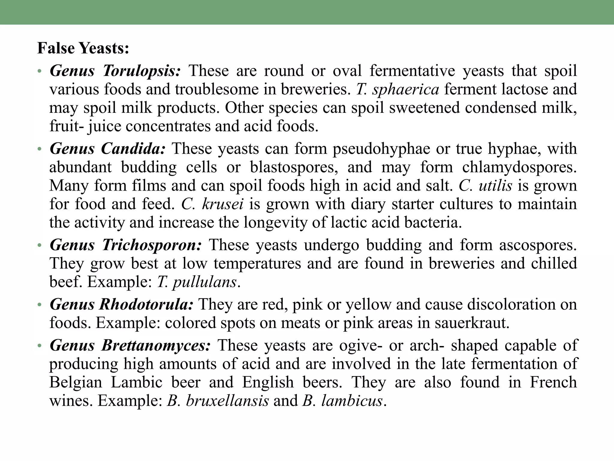 Food Microbiology- Industrial importance of Yeast | PDF