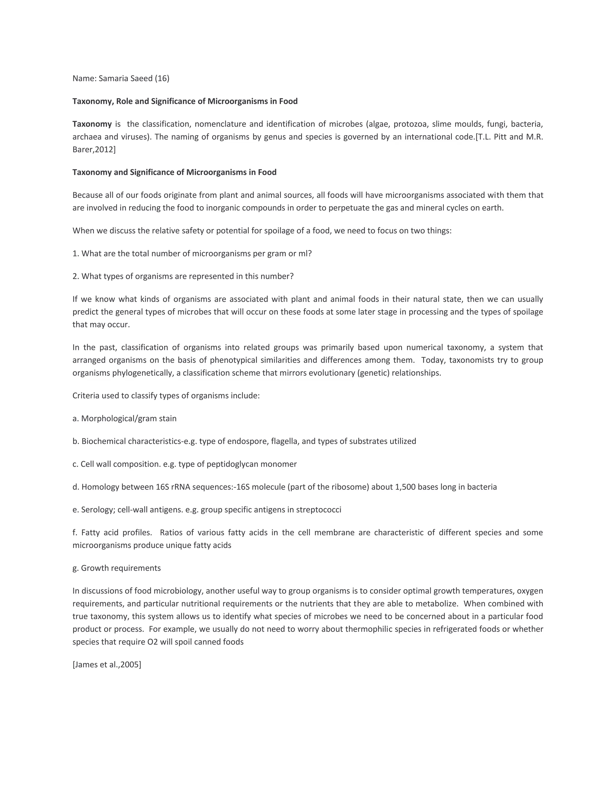 Food Microbiology | DOCX