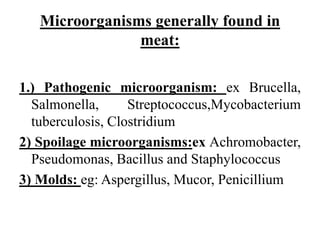 Microbiology of meat | PPTX