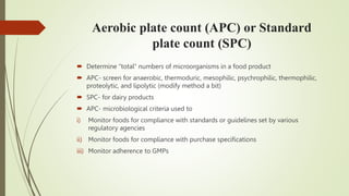 INDICATOR MICROORGANISMS in food microbi | PPTX