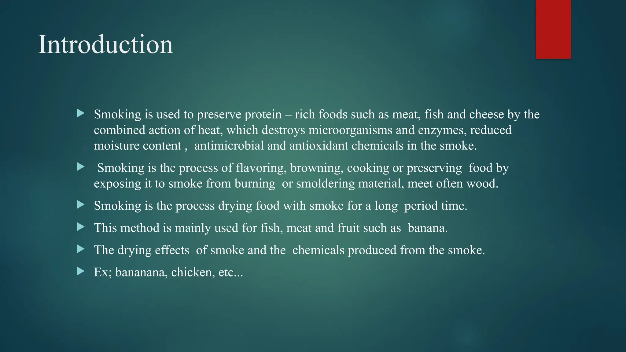 smoking - food microbiology drying method | PPTX