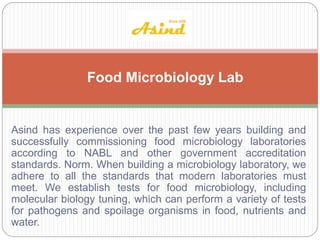Food Microbiology Testing Lab : Asian Scientific | PPTX