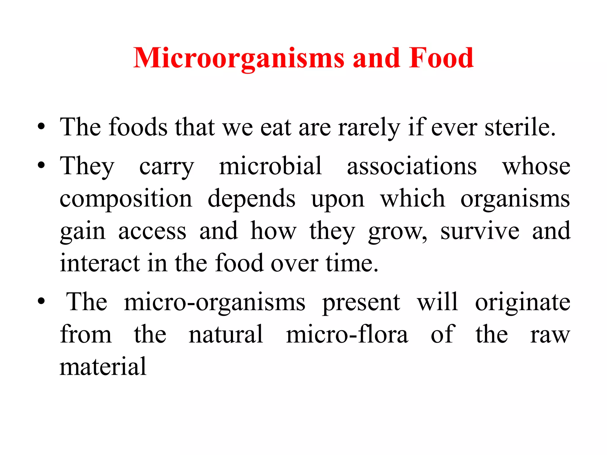 Food microbiology Theory Lec.1 | PDF
