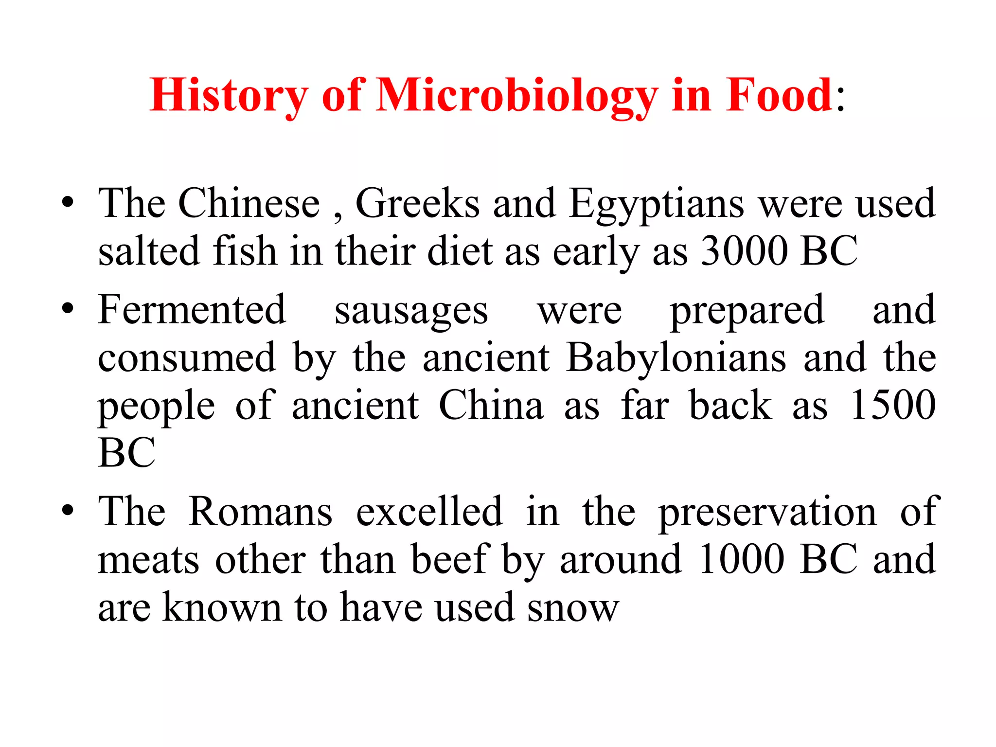 Food microbiology Theory Lec.1 | PDF