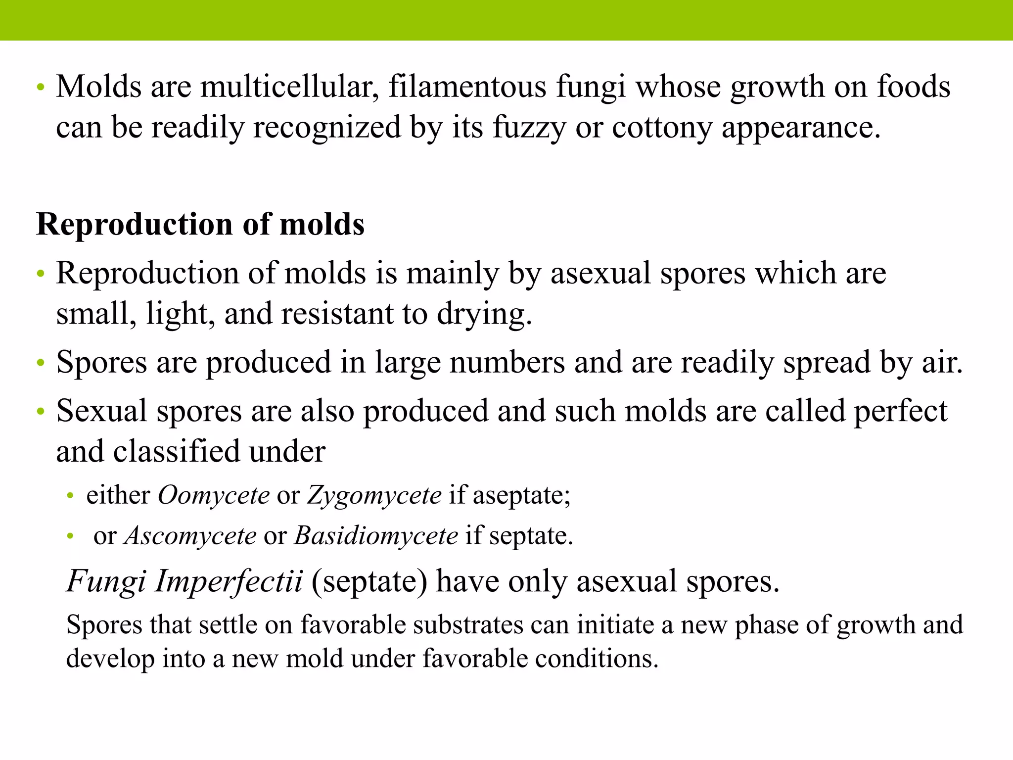 Food microbiology- mold reproduction-spores | PDF