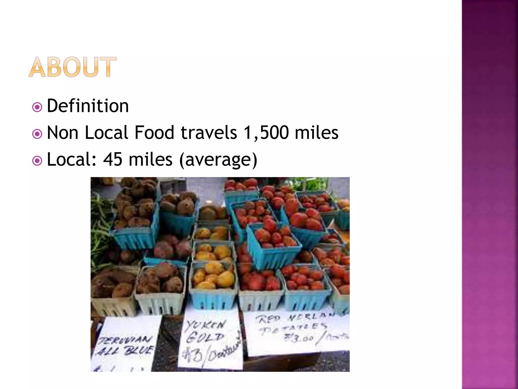 Food miles and local foods | PPTX