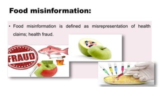 food related misinformation in media and food controversy and myths | PPTX