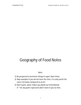 Food notes | PDF | Agriculture | Industries
