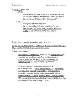 Food notes | PDF | Agriculture | Industries