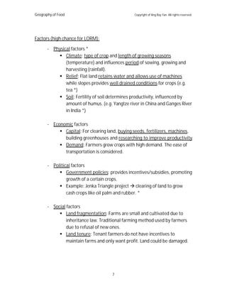 Food notes | PDF | Agriculture | Industries