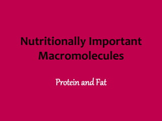Medical Biochemistry | Food and Nutrition | Nutritionally Important ...