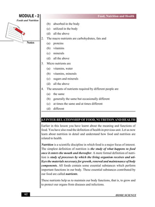 Food, nutrition and health | PDF
