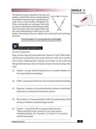 Food, nutrition and health | PDF
