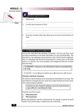 Food, nutrition and health | PDF