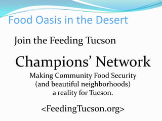 Food Oasis in the Sonoran Desert | PPTX