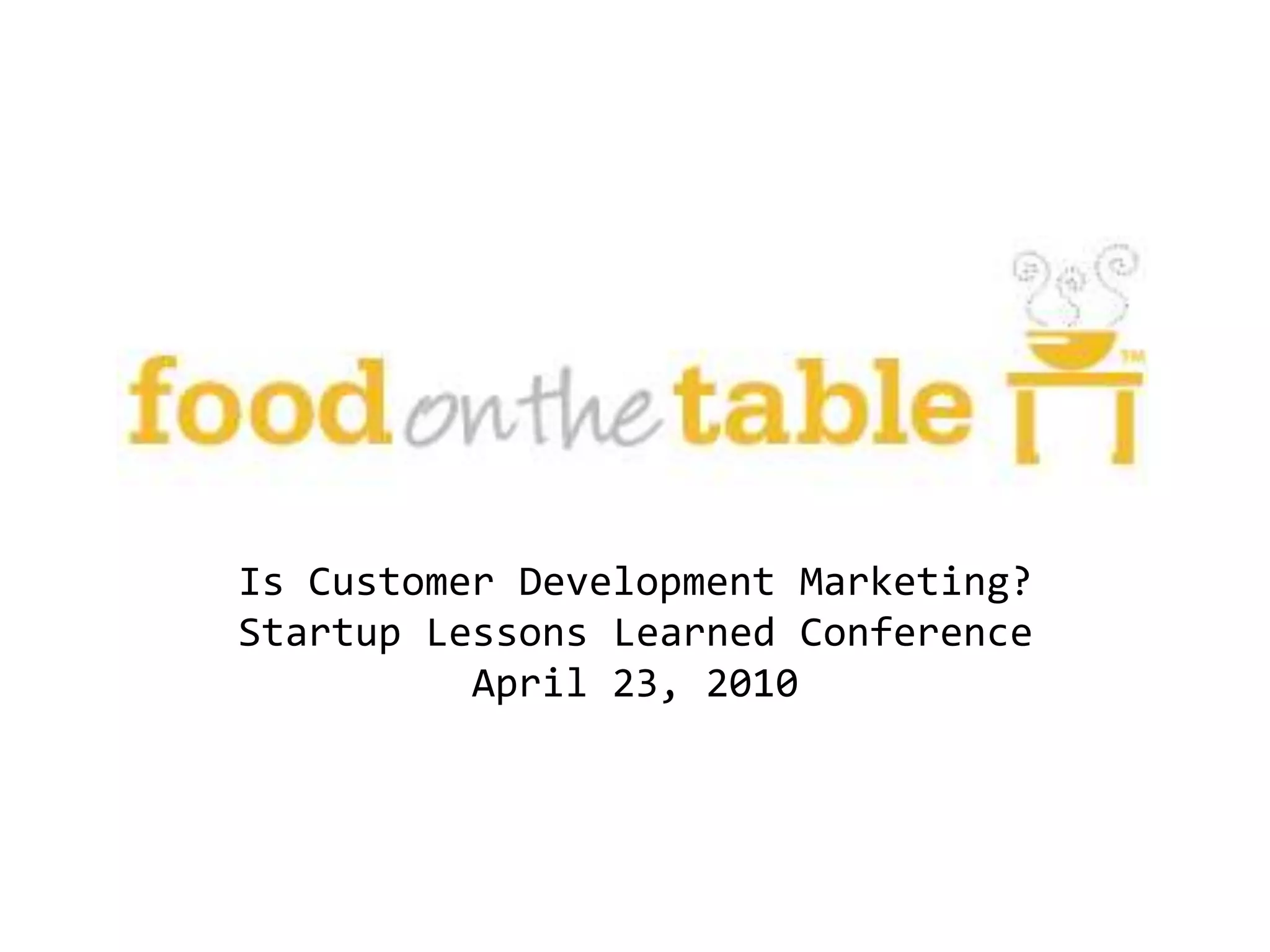 Food on the Table case study at #sllconf by Manuel Rosso | PPT