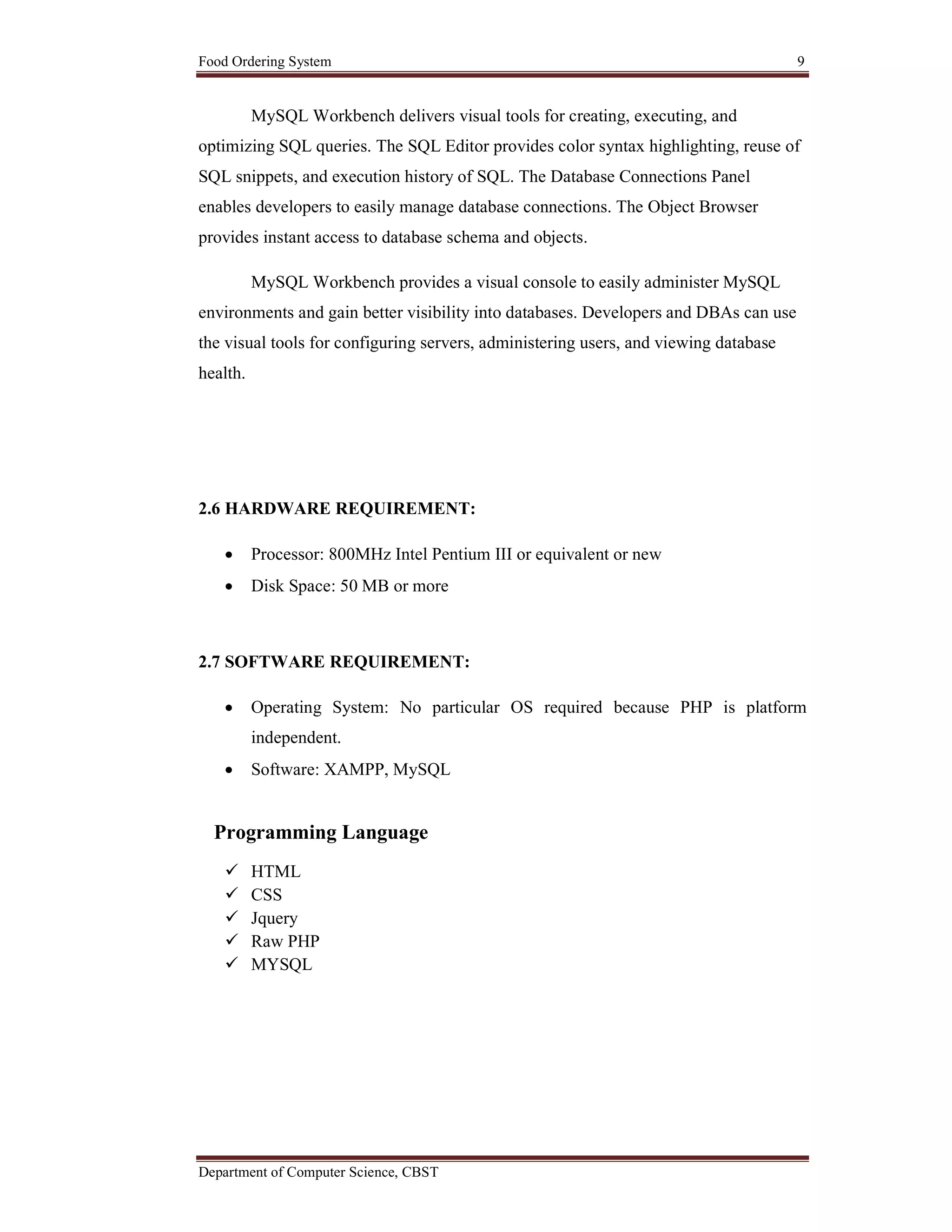 Food ordering System | PDF